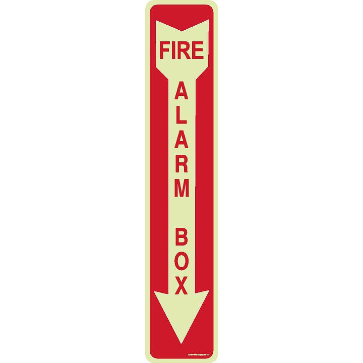 FIRE ALARM BOX SIGN (DOWN ARROW) – Safety Sign Company
