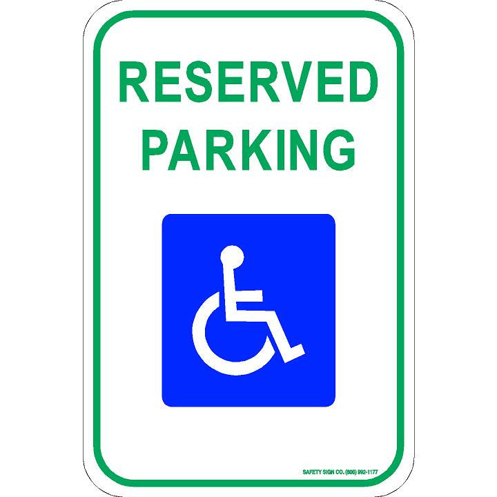 ADA RESERVED PARKING SIGN (WITH GRAPHIC) – Safety Sign Company