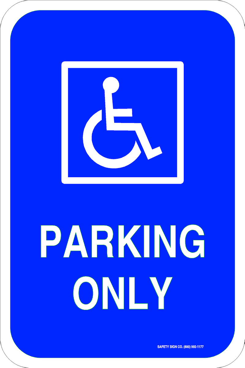 ADA PARKING ONLY SIGN (WITH GRAPHIC) – Safety Sign Company
