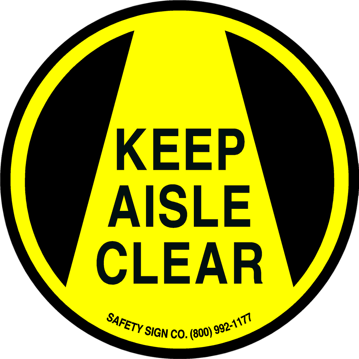 KEEP AISLE CLEAR (STALAR® Anti-Slip Vinyl Press On Floor Decal ...
